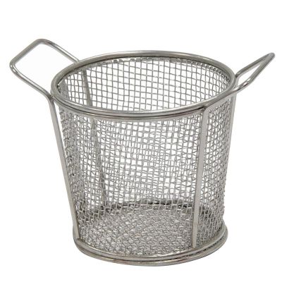 Gurmeaid Stainless Steel Double Handle Presentation Basket, 9x9 cm Price