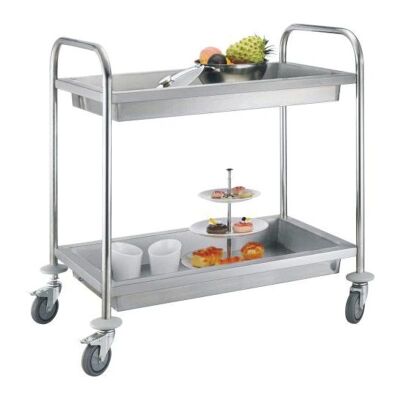 Smart Chef X1201 Stainless Steel Empty Collection Trolley, 84.5x52.5x94 ...